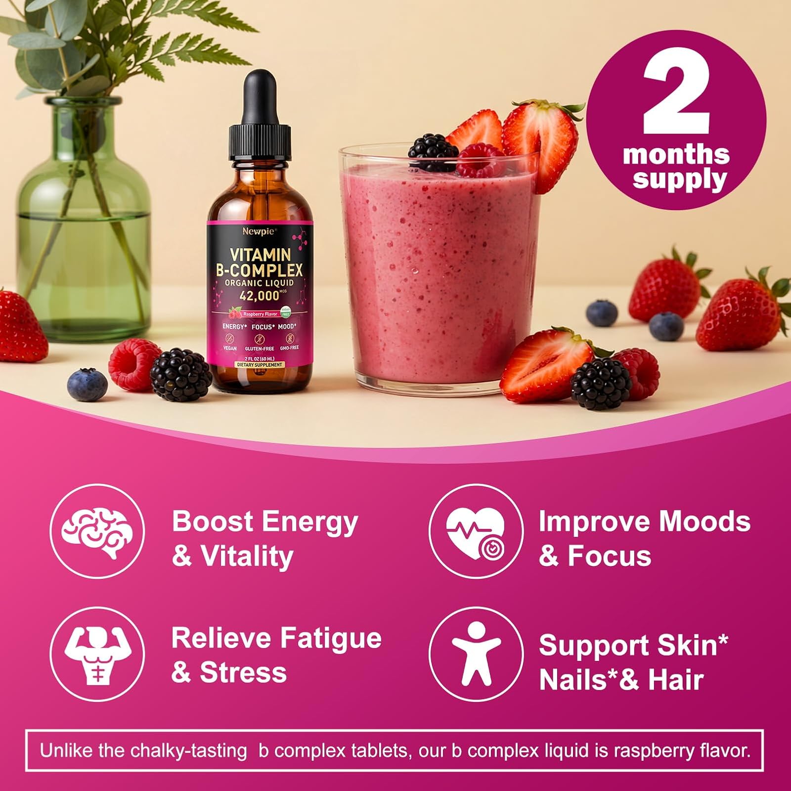 Liquid vitamin B complex for absorption