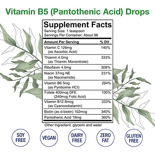 Liquid Vitamin B5 for daily wellness