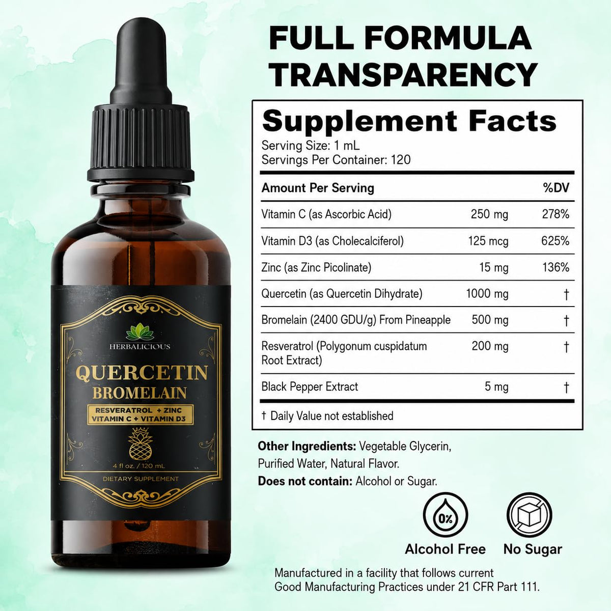 liquid vitamin C with Quercetin benefits