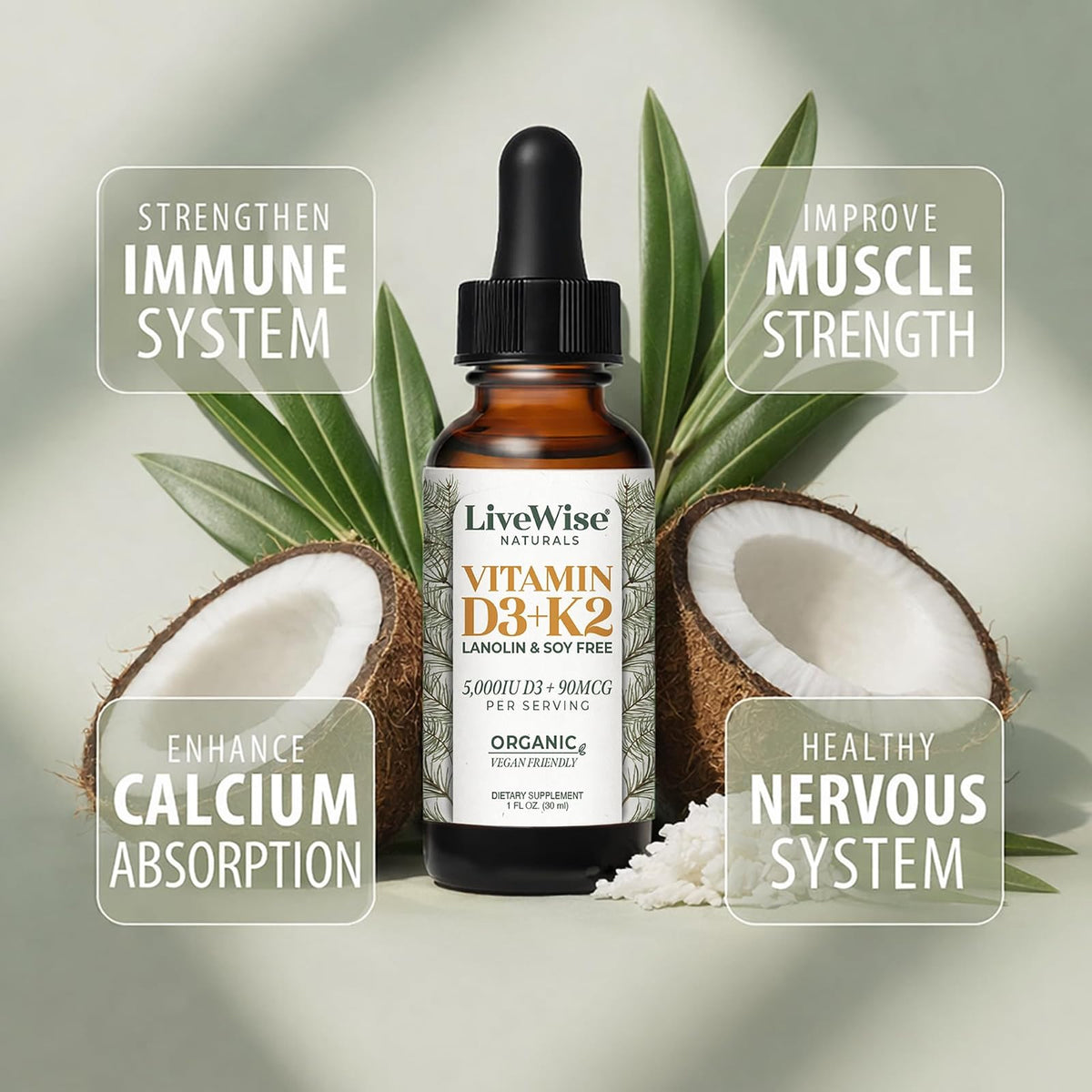 Liquid vitamin D for easy absorption