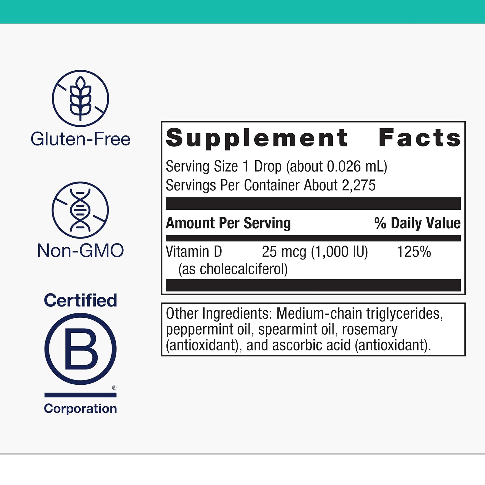 Liquid vitamin D for immune support