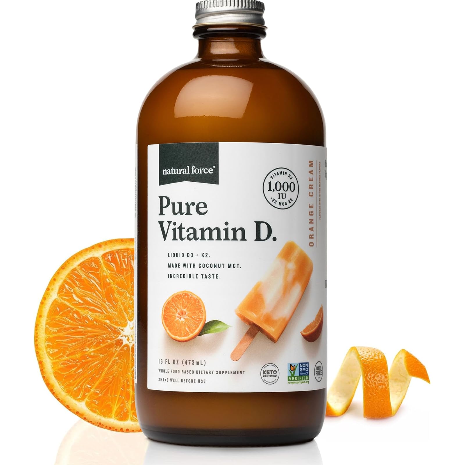 liquid vitamin D3 and K2 supplement
