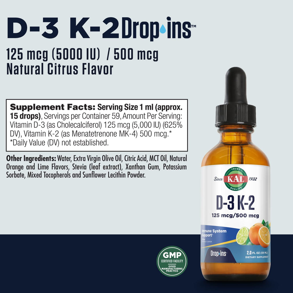 liquid vitamin D3 and K2