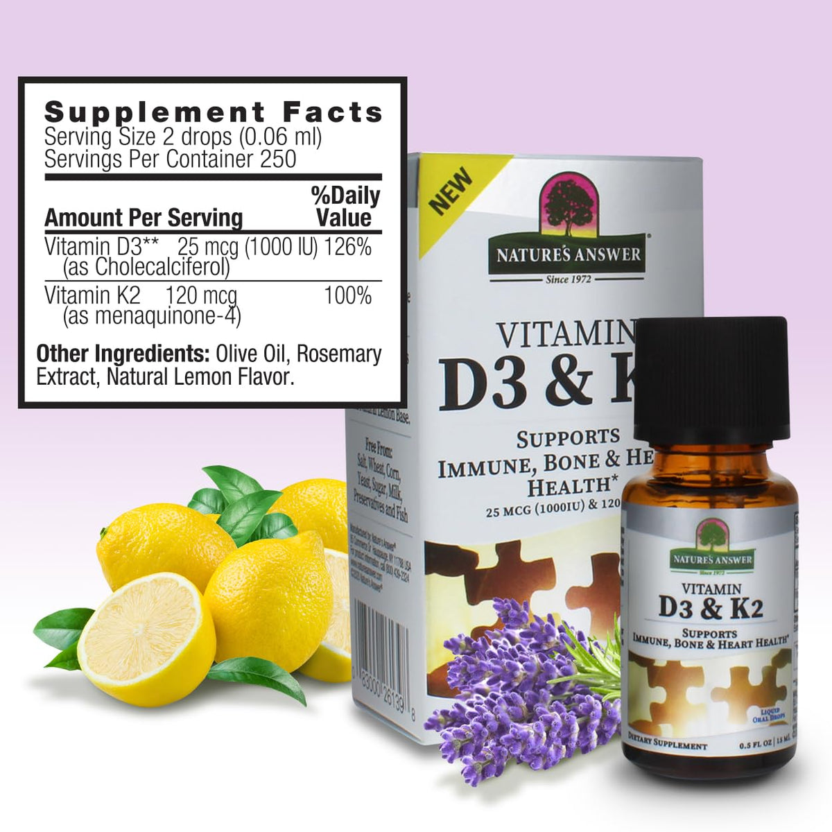 Liquid Vitamin D3 for easy dosing