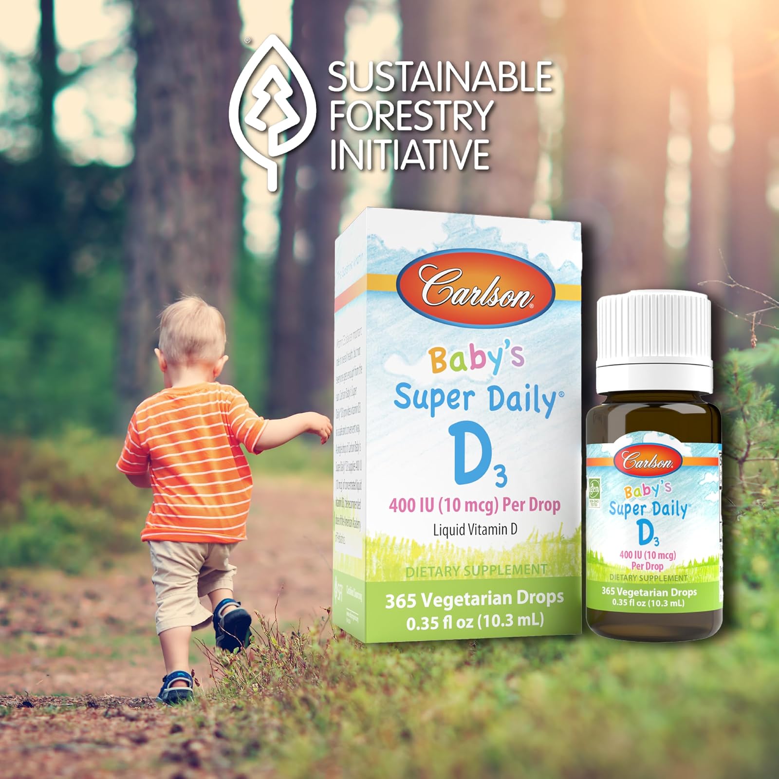 Liquid vitamin D3 for healthy growth