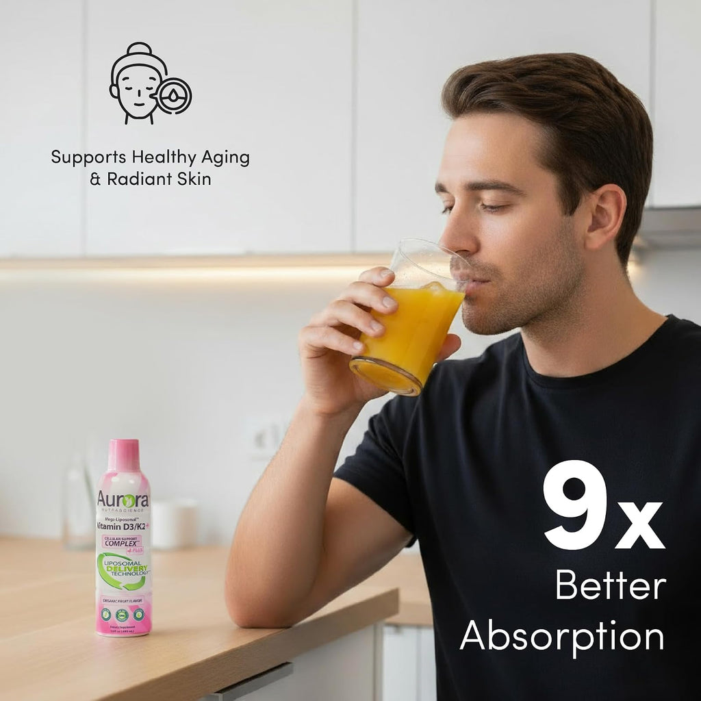Liquid vitamin D3 K2 for better absorption