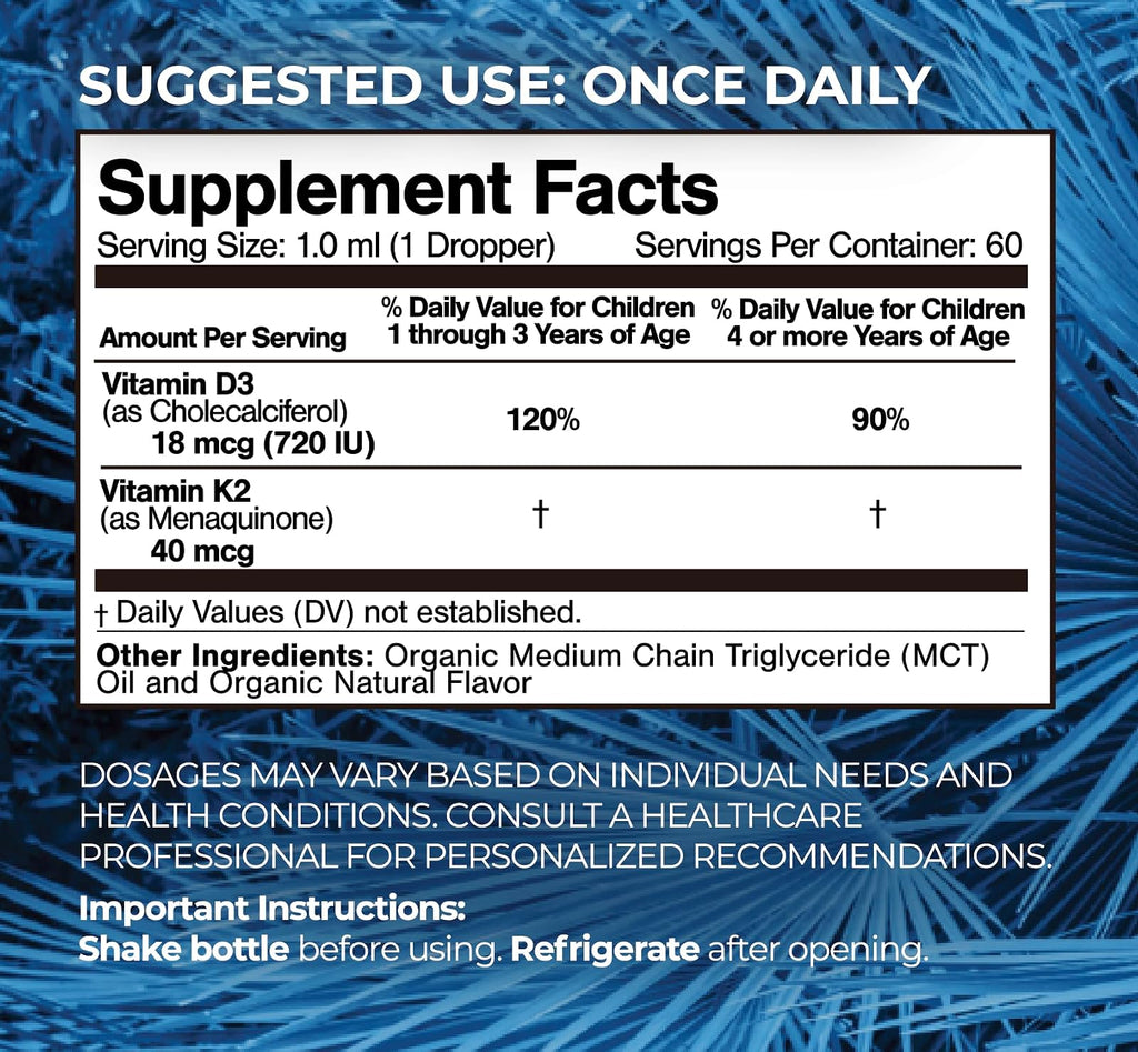 liquid vitamin D3 K2 supplement
