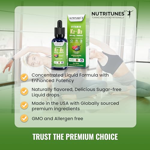 Liquid vitamin D3 with K2 benefits