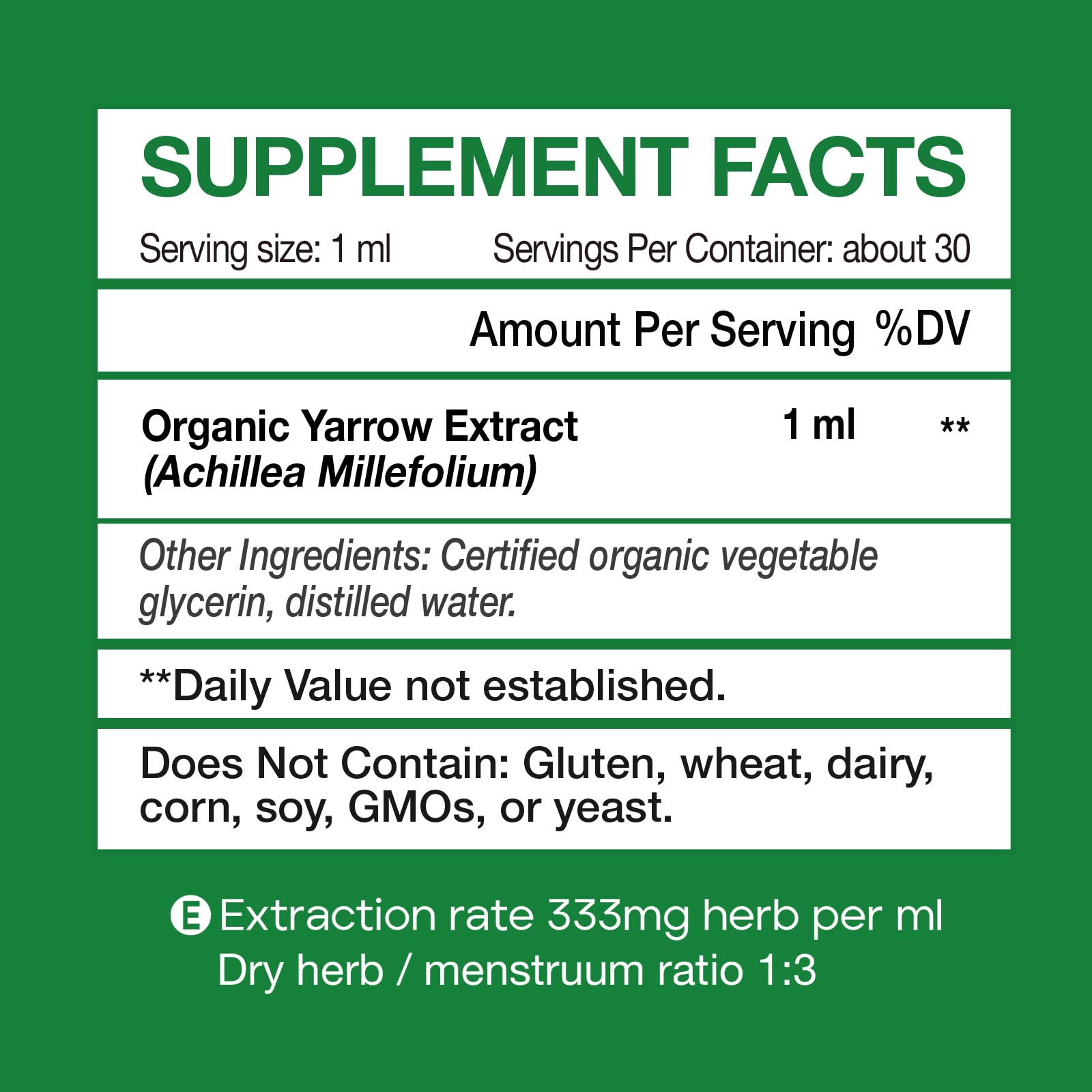 liquid yarrow extract for wellness