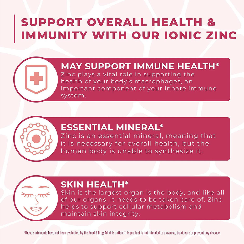 Liquid zinc for enhanced immunity