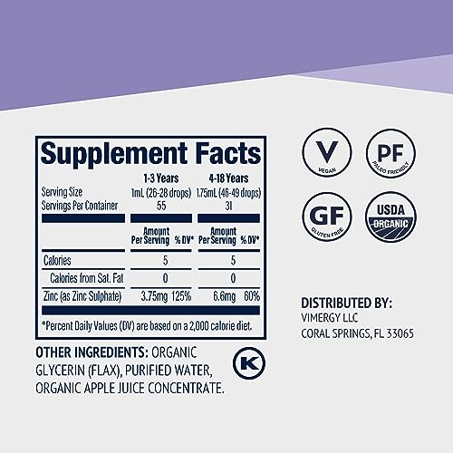 liquid zinc supplement for active kids