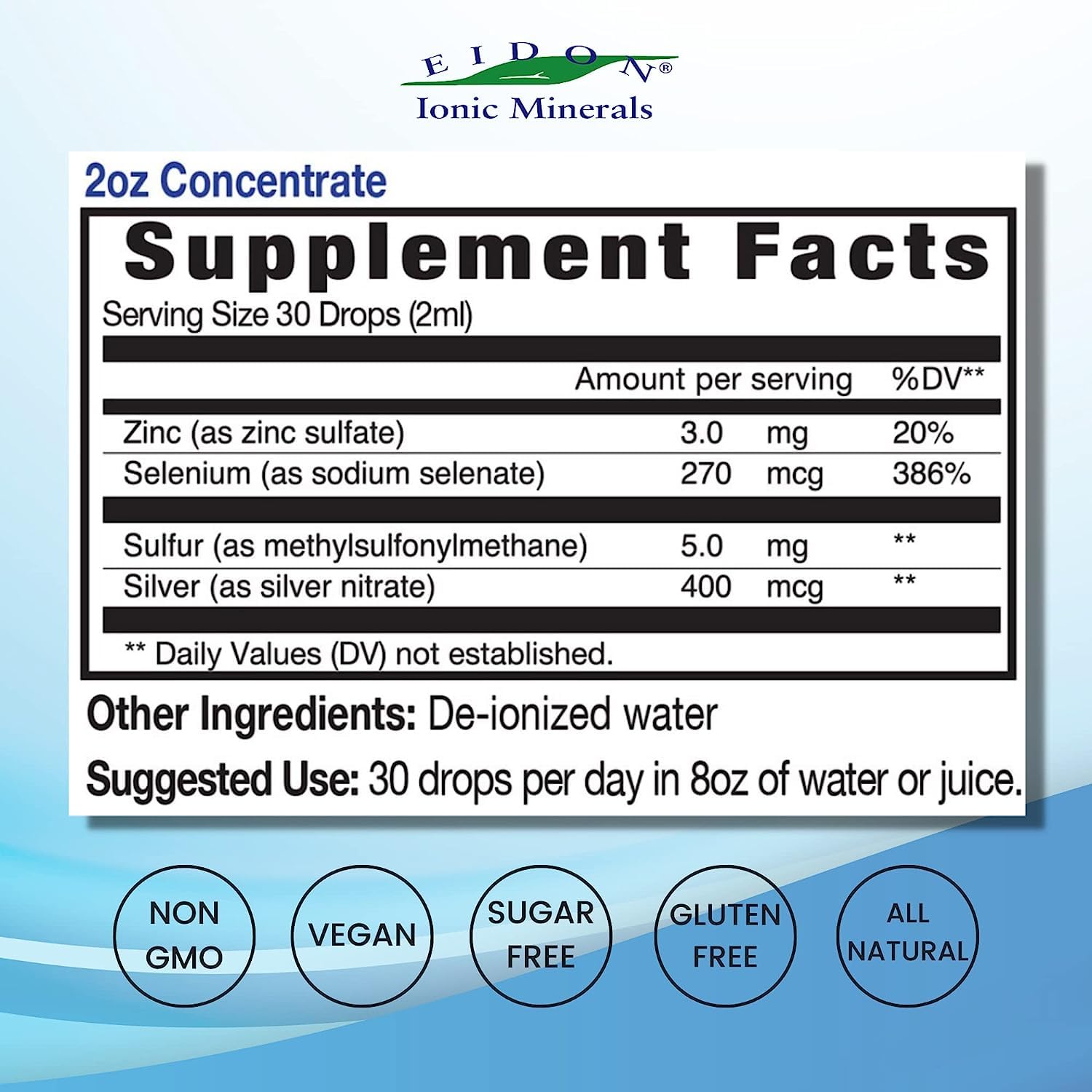 liquid zinc supplement for adults