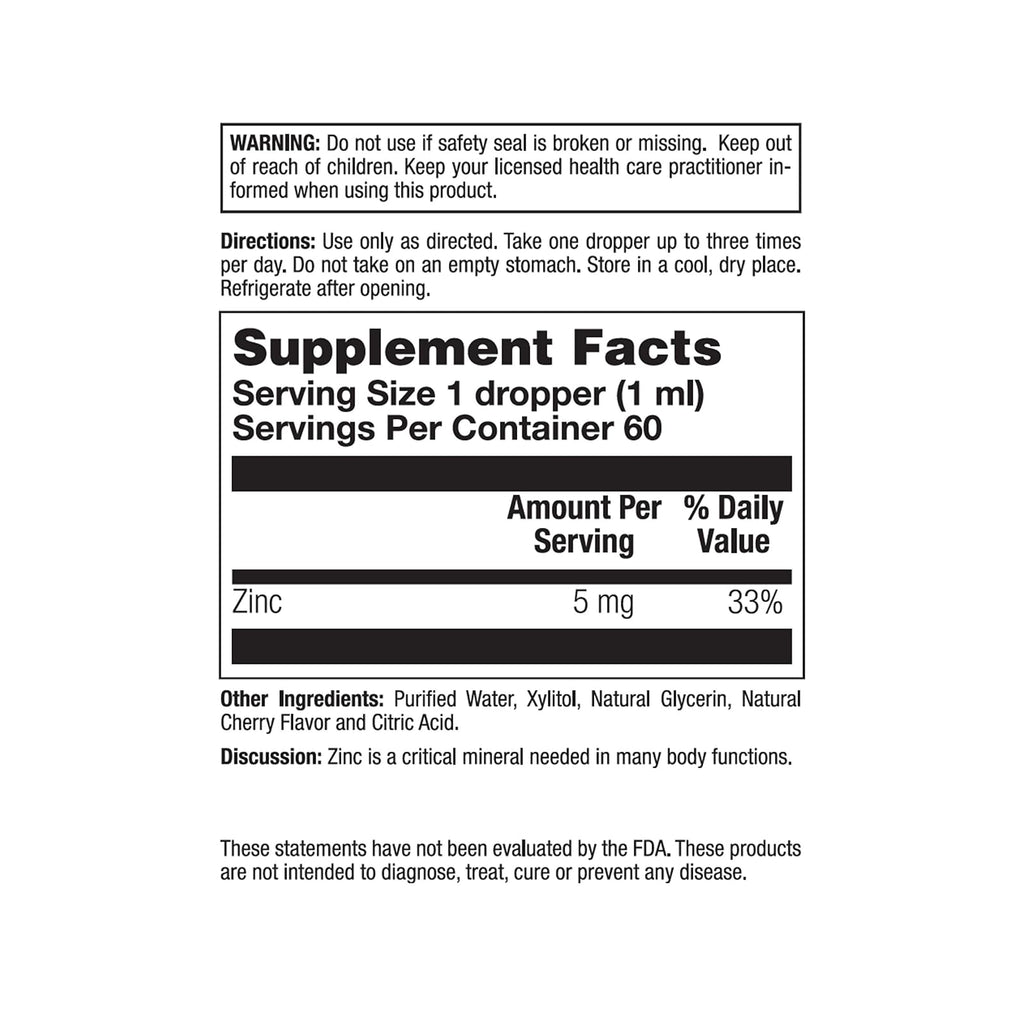 liquid zinc supplement for immunity