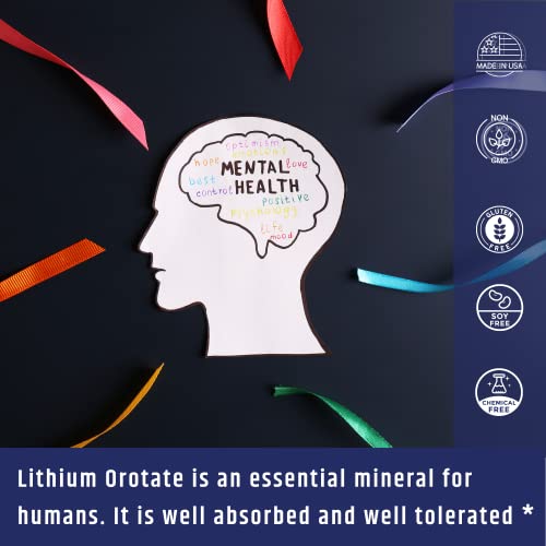 Lithium Orotate capsules for focus