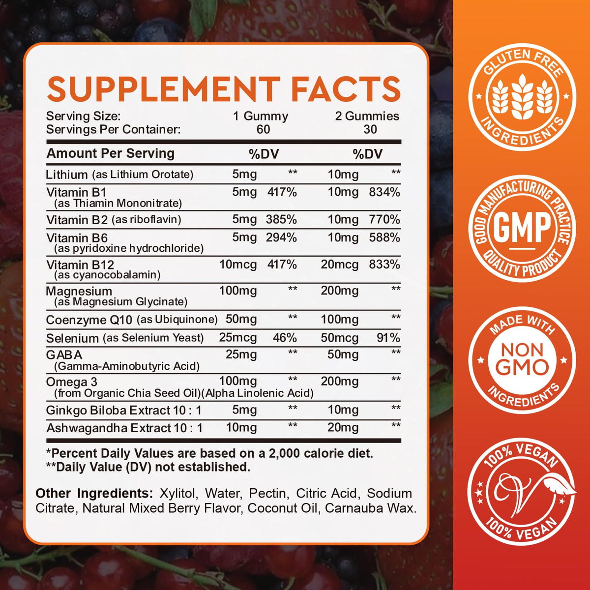 Lithium Orotate gummies for daily health