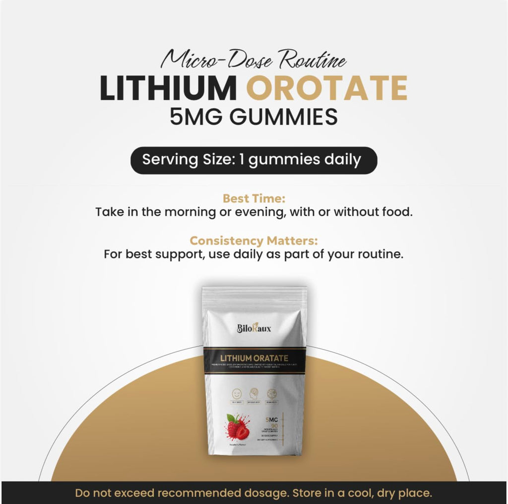 Lithium orotate gummies for emotional balance