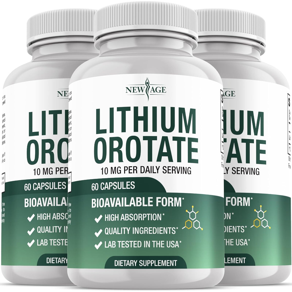 Lithium Orotate veggie capsules for mood support