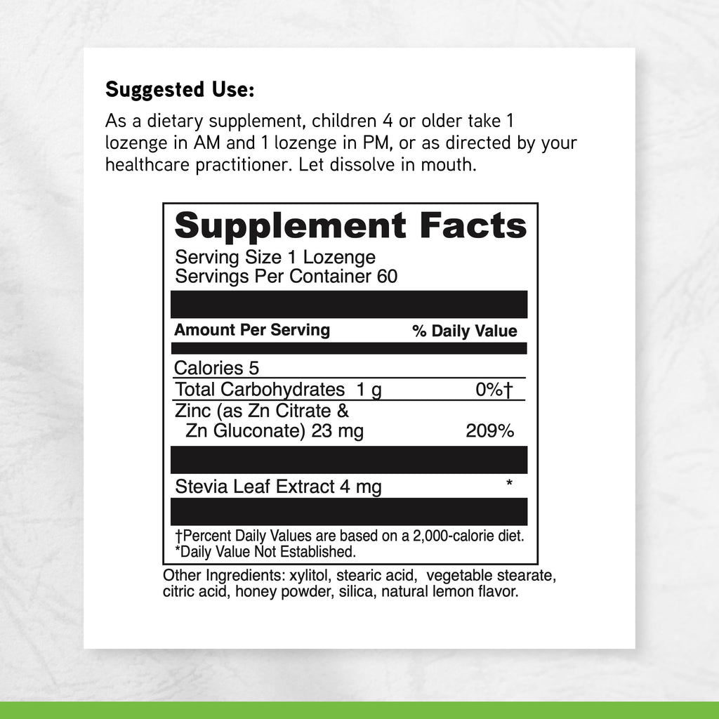 Little DaVinci zinc lozenges benefits