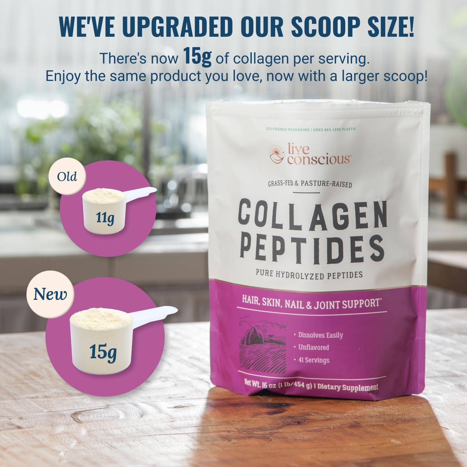 Live Conscious 16 oz collagen pack