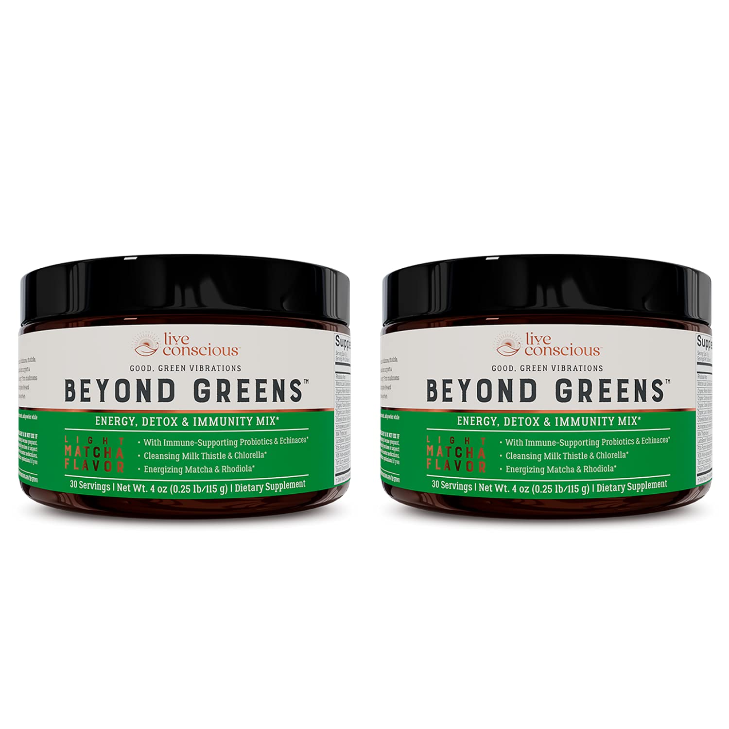 Live Conscious matcha greens powders