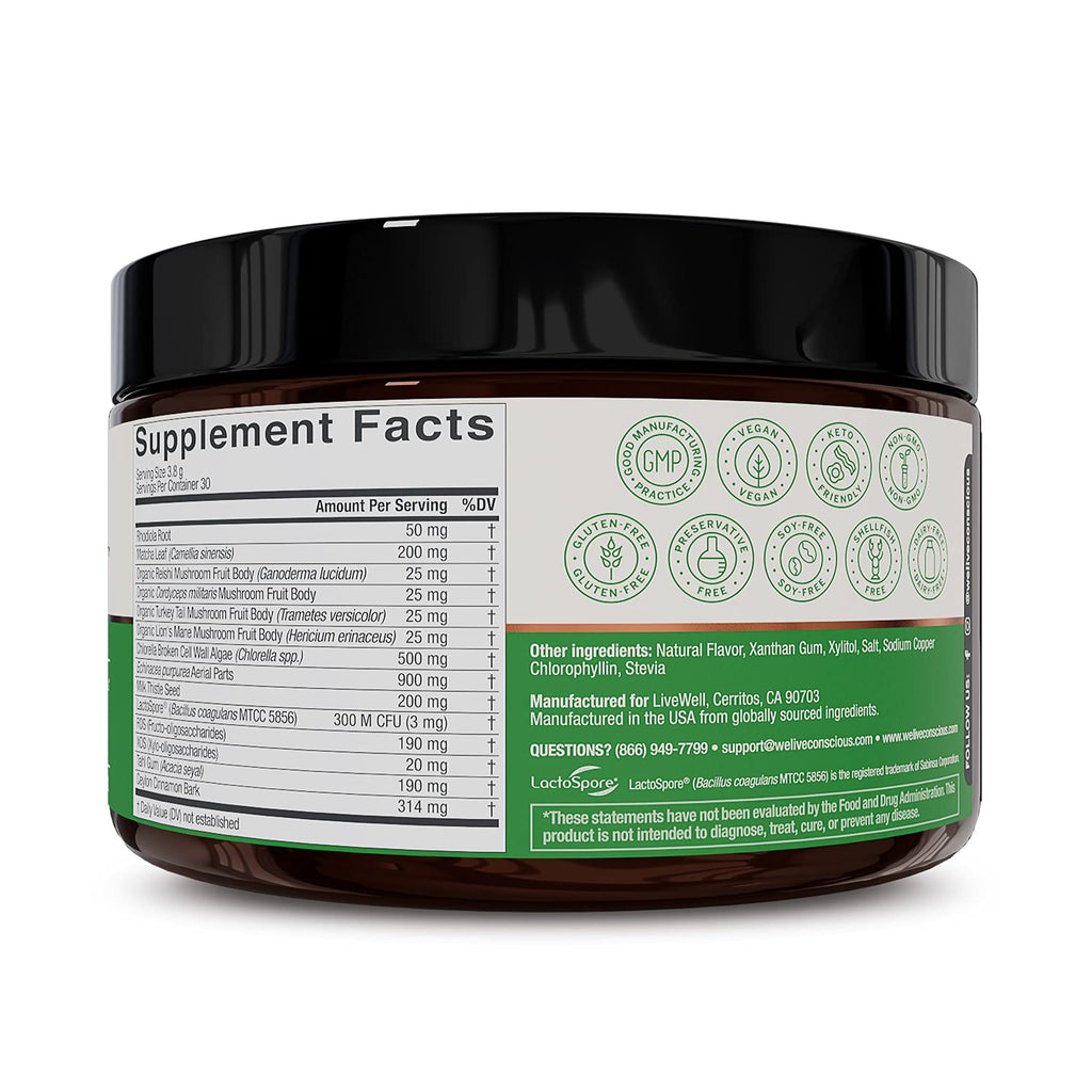 Live Conscious superfood powder benefits