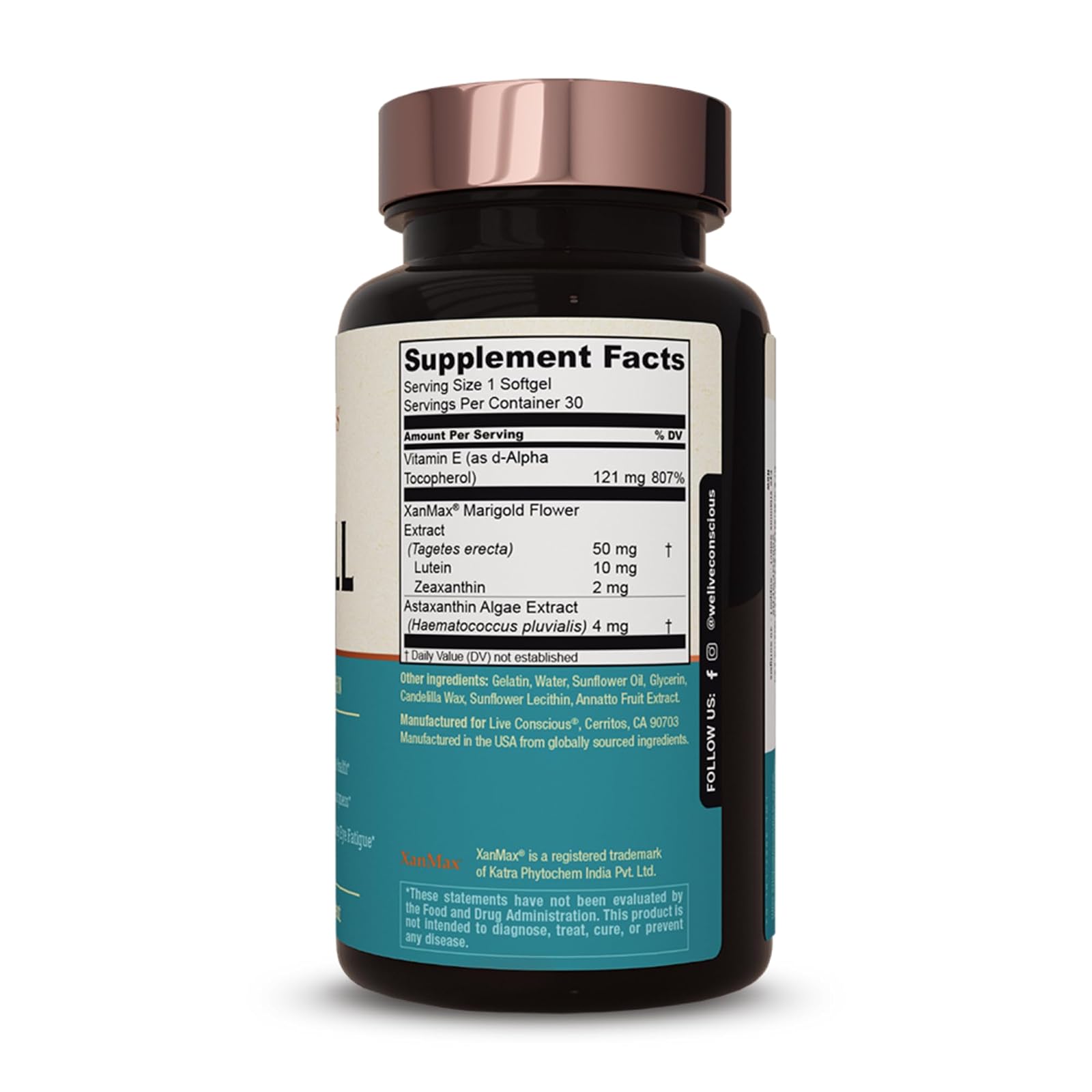 Live Conscious vitamin E capsules