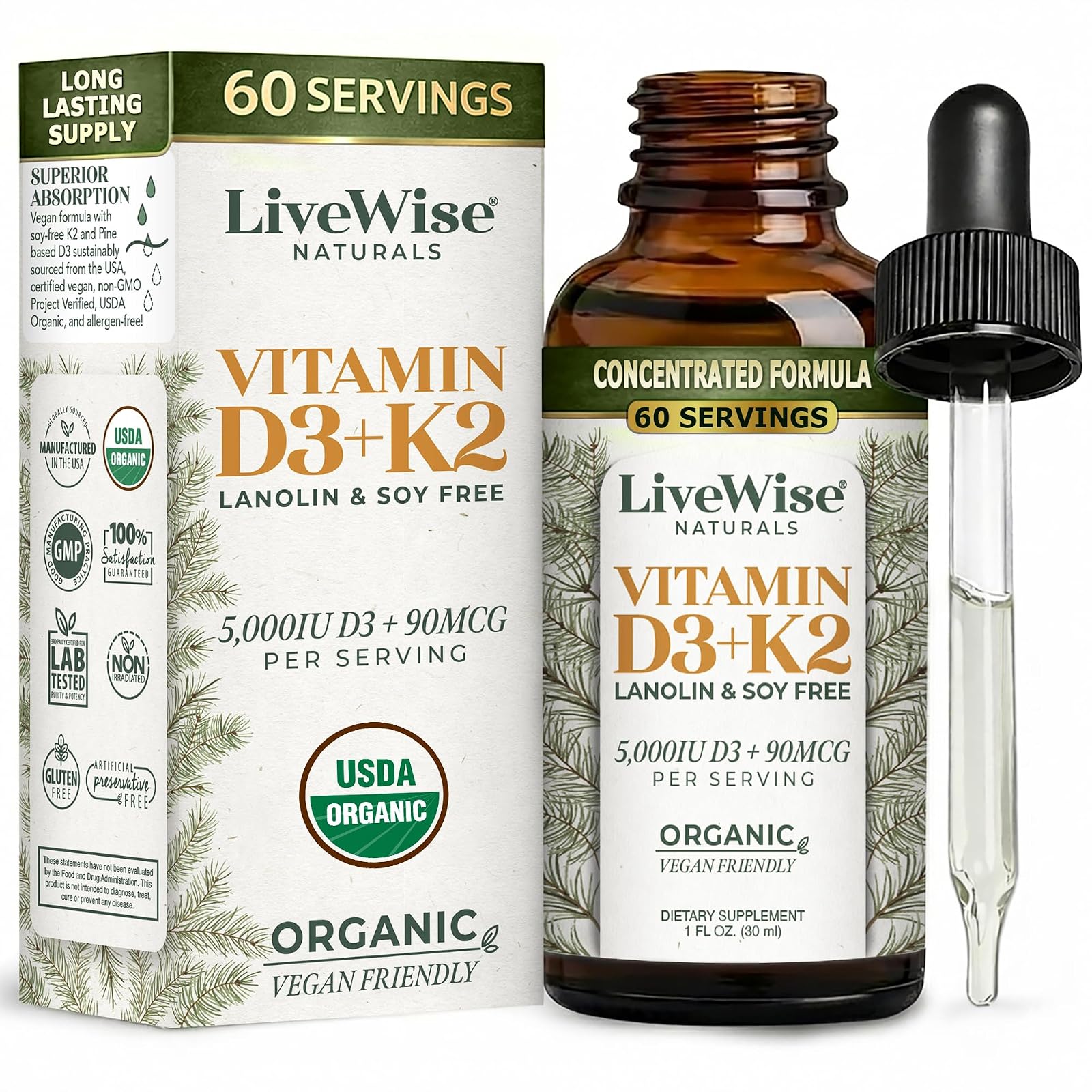 Live Wise Naturals D3 K2 drops