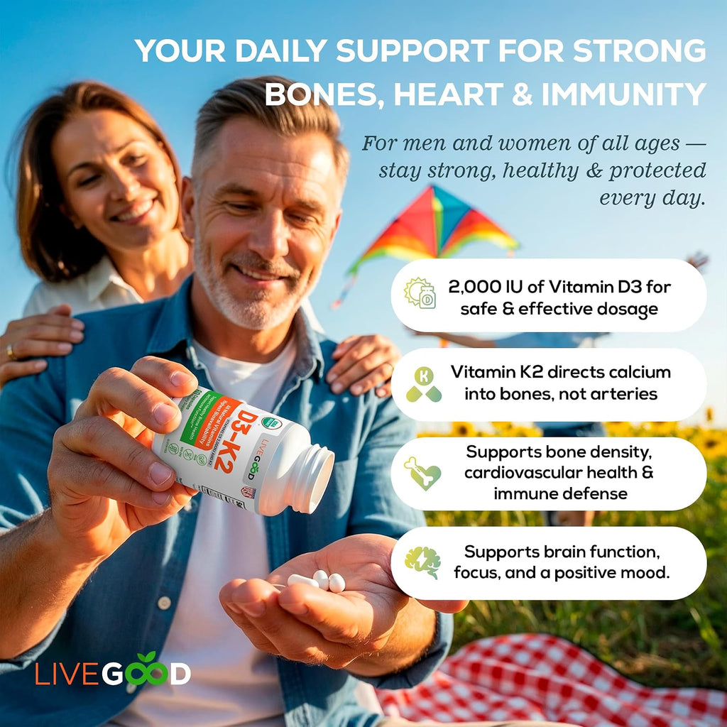 LiveGood D3 K2 for energy boost
