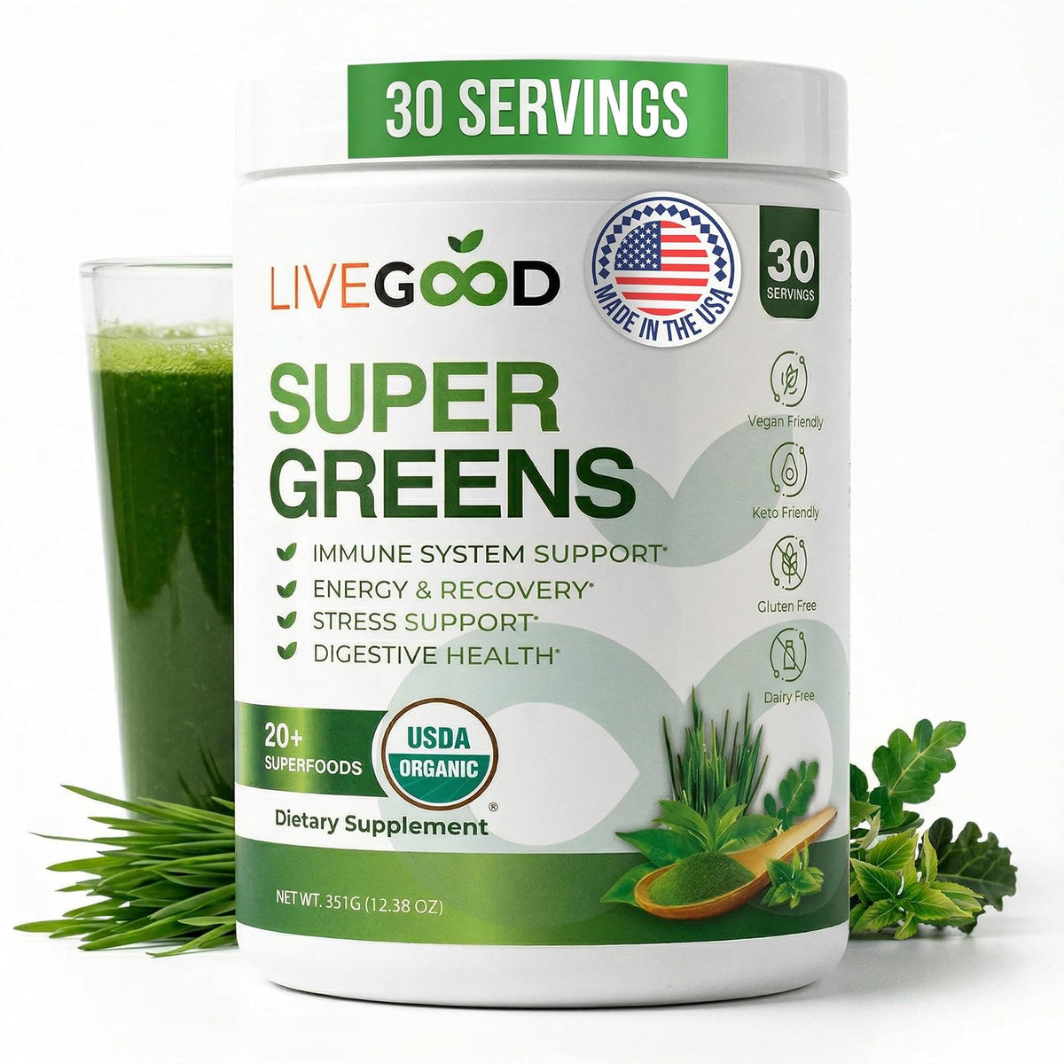 LIVEGOOD Daily Greens Powder benefits
