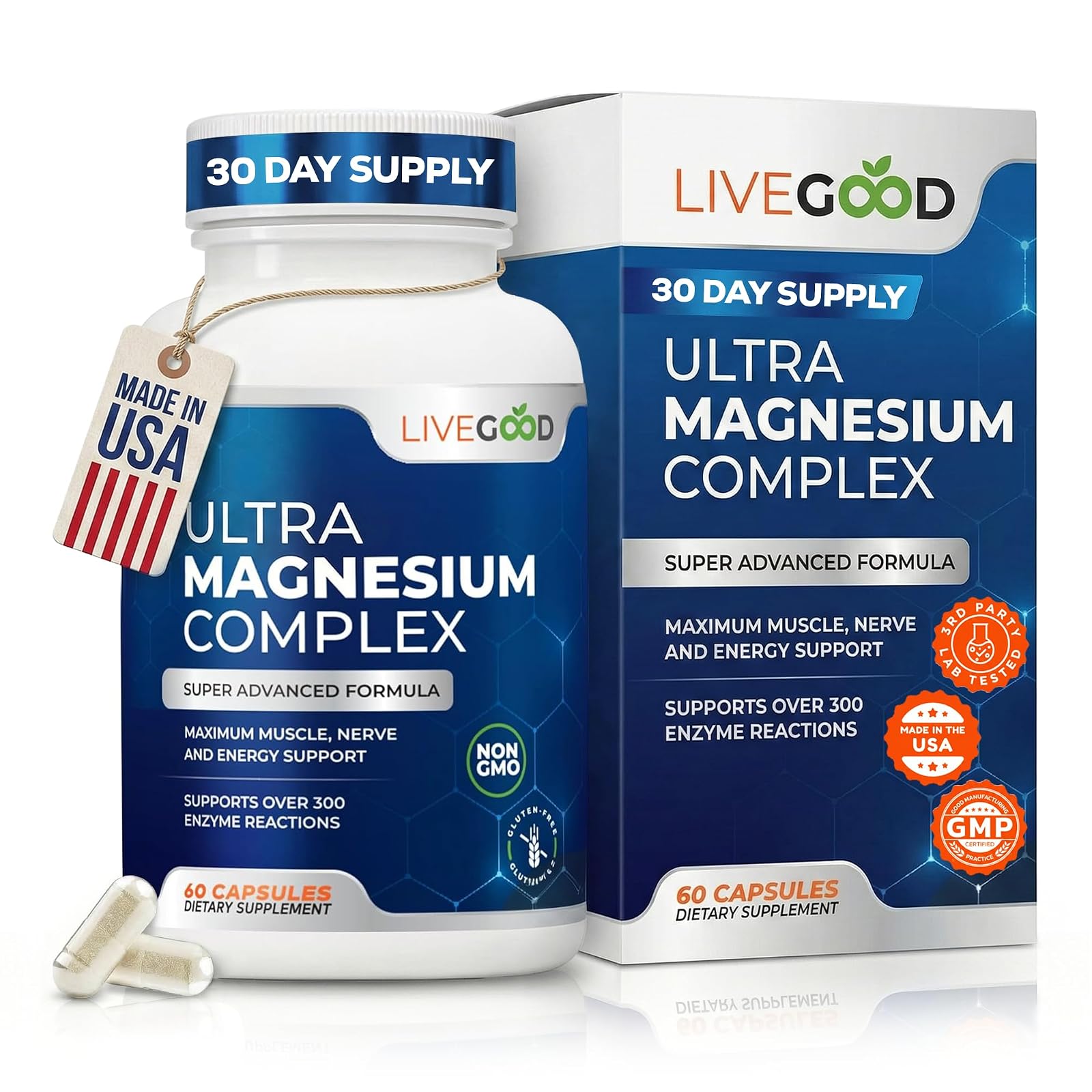 LiveGood magnesium glycinate capsules