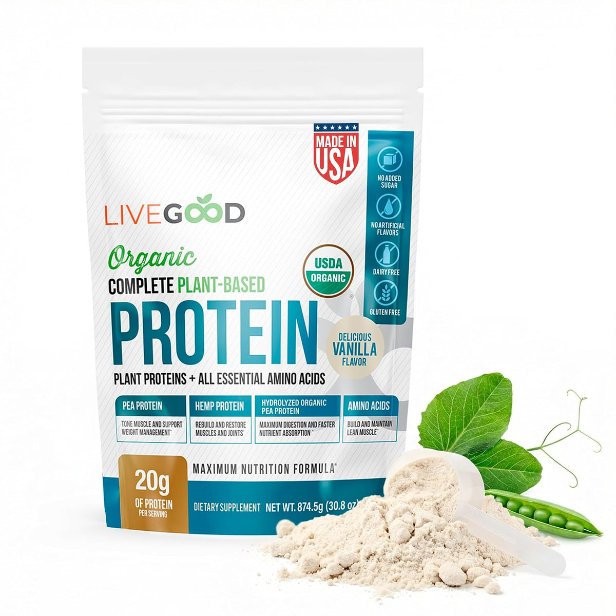LIVEGOOD plant based protein powder