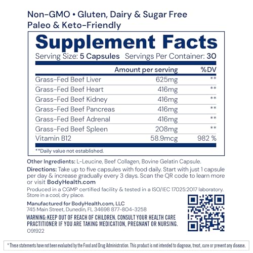 Liver heart kidney supplement blend