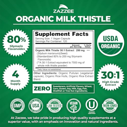 liver support milk thistle capsules