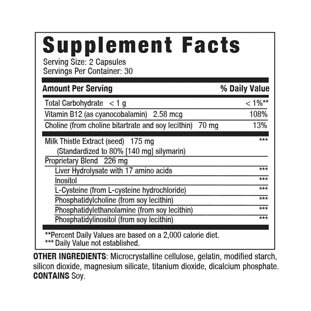 LIVERITE milk thistle supplement