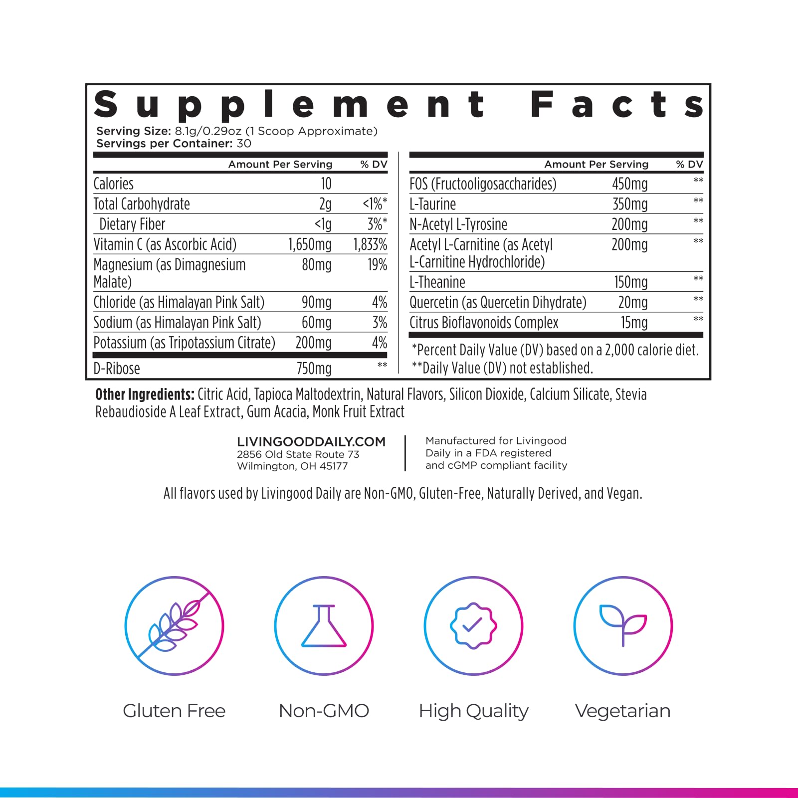 Livingood Daily electrolyte powder with essential minerals