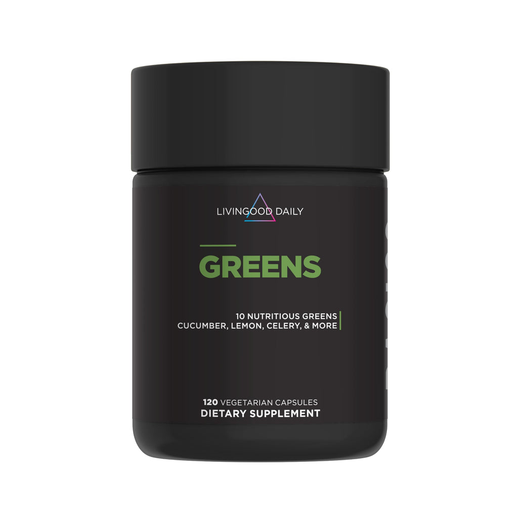 Livingood Daily Greens spirulina capsules