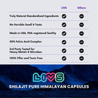LIVS 180 count Shilajit capsules