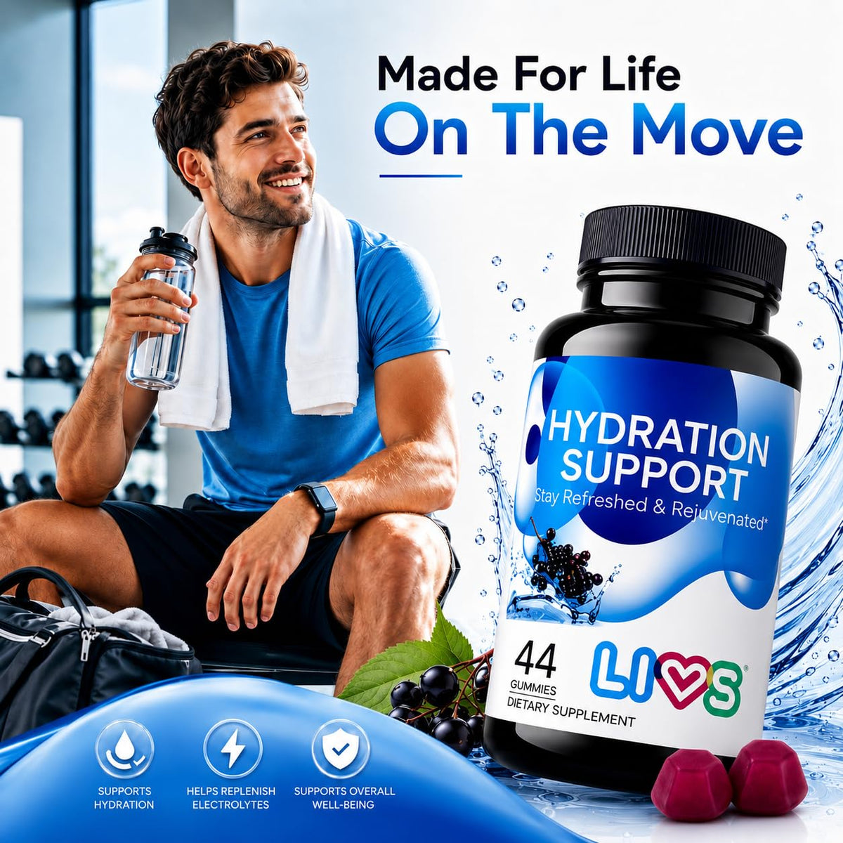 LIVS electrolyte gummies for daily wellness