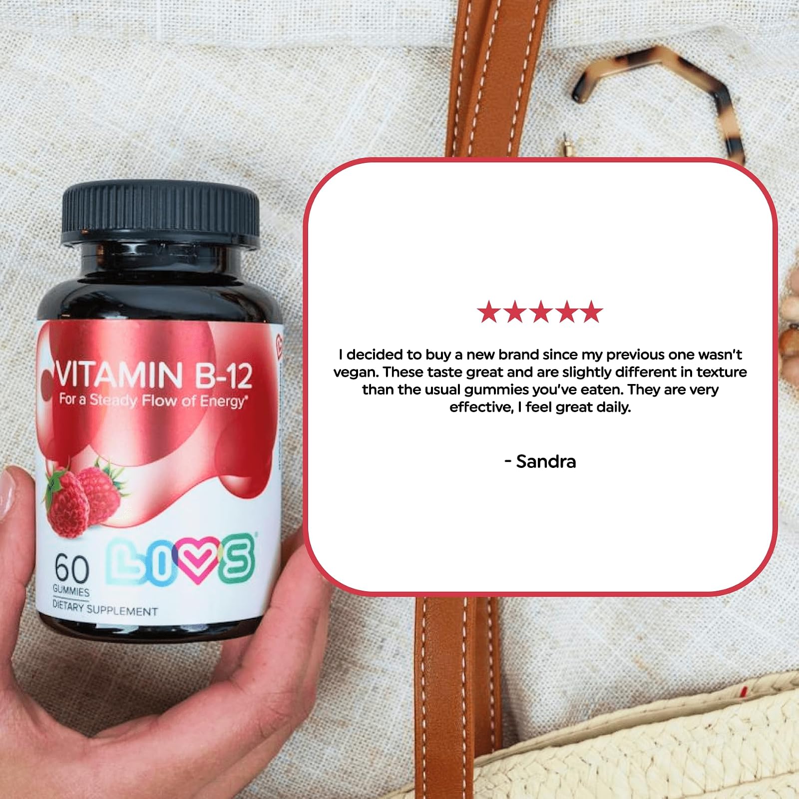 LIVS Nutrition Vitamin B12 gummies for better mood