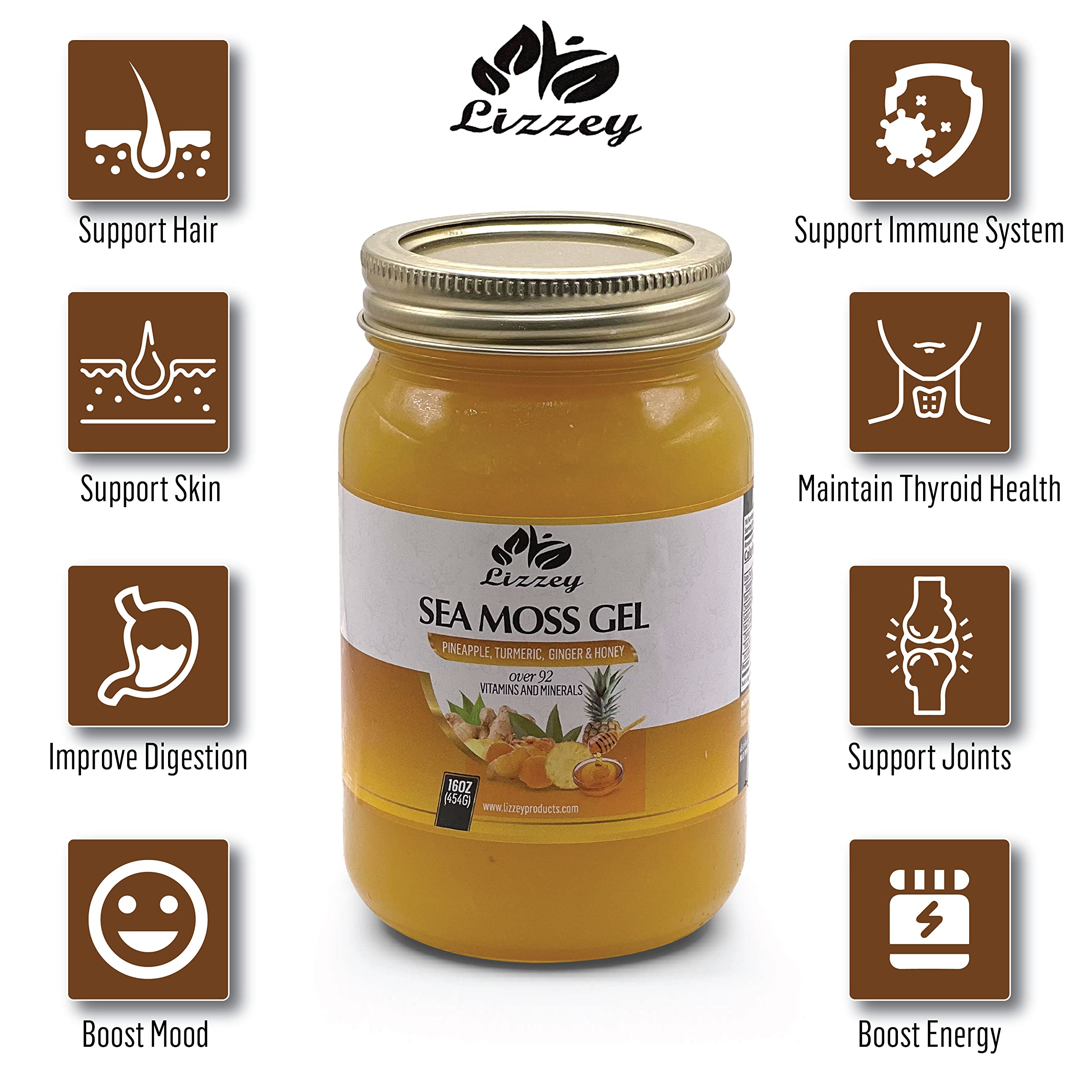 Lizzey turmeric infused gel