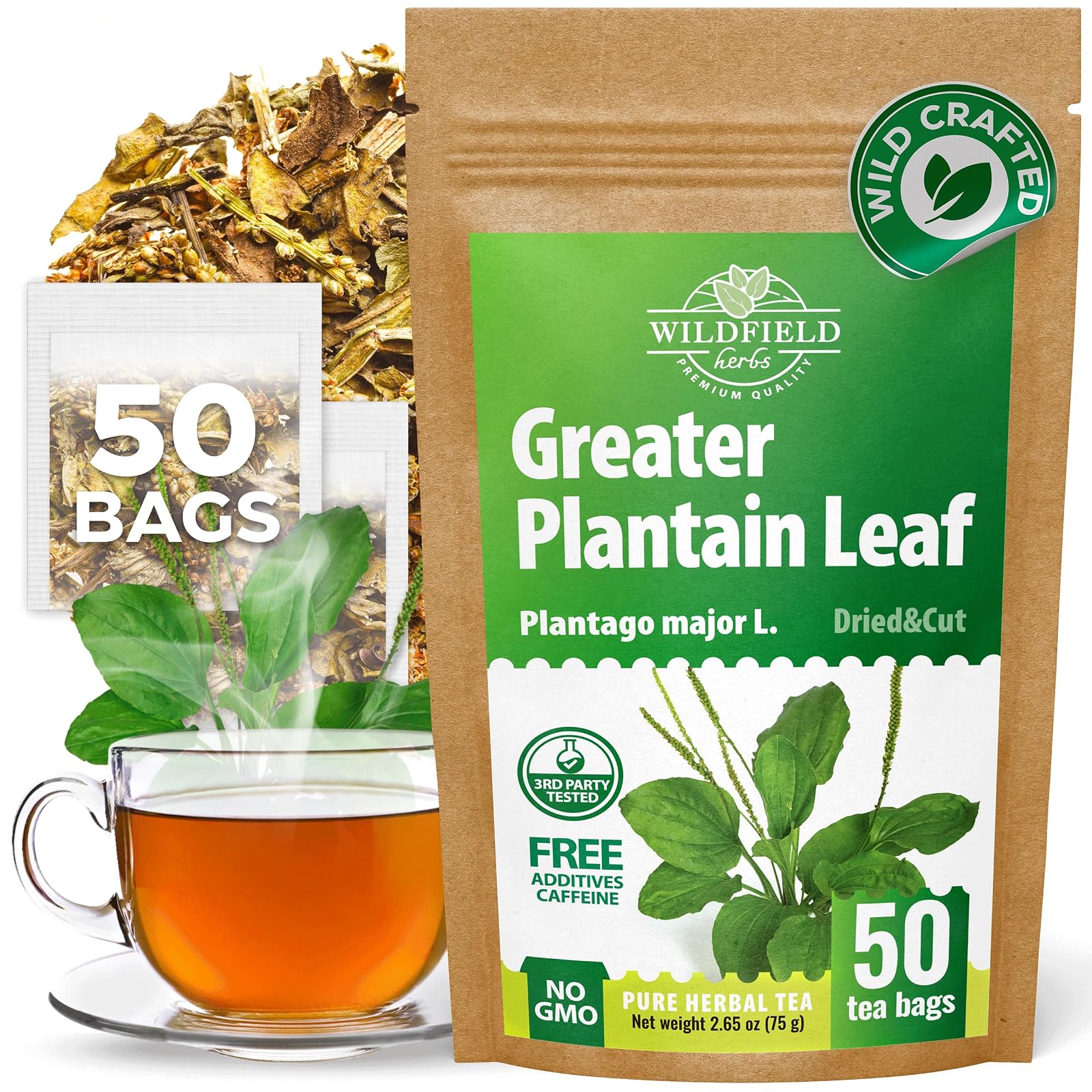 Llanten herbal tea for digestion