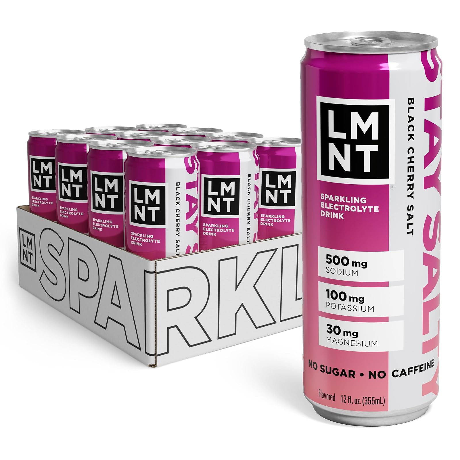 LMNT Black Cherry electrolyte drink