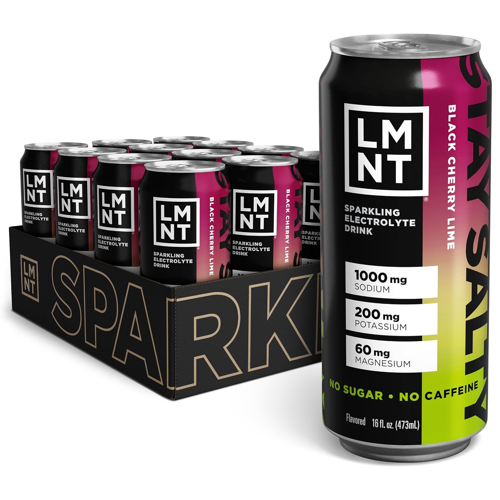 LMNT electrolyte drink black cherry lime