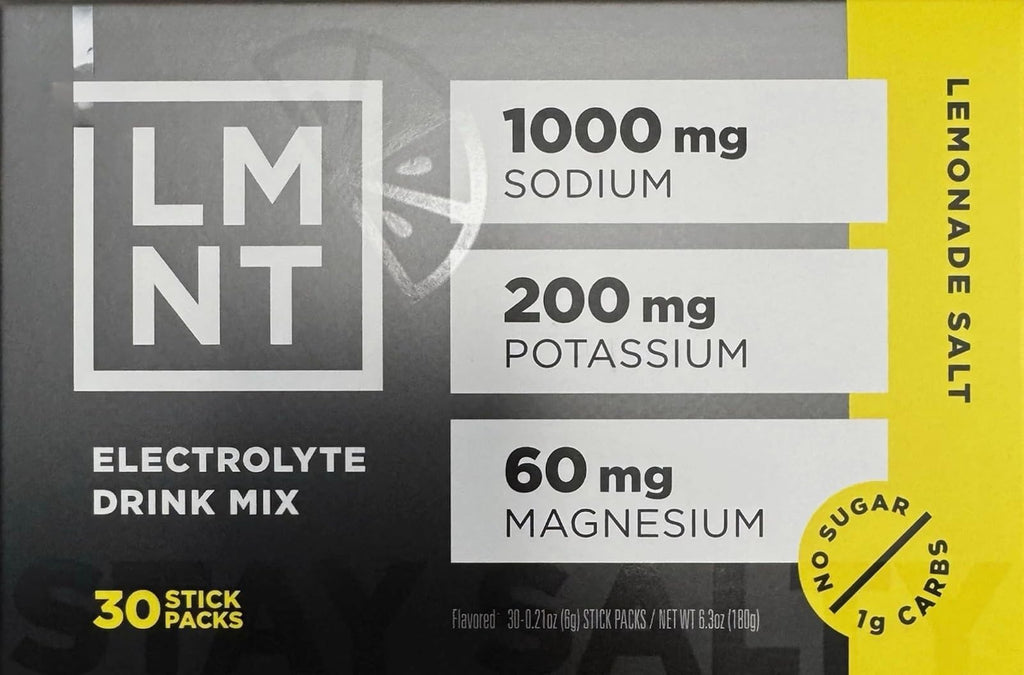 LMNT electrolytes zero sugar packets