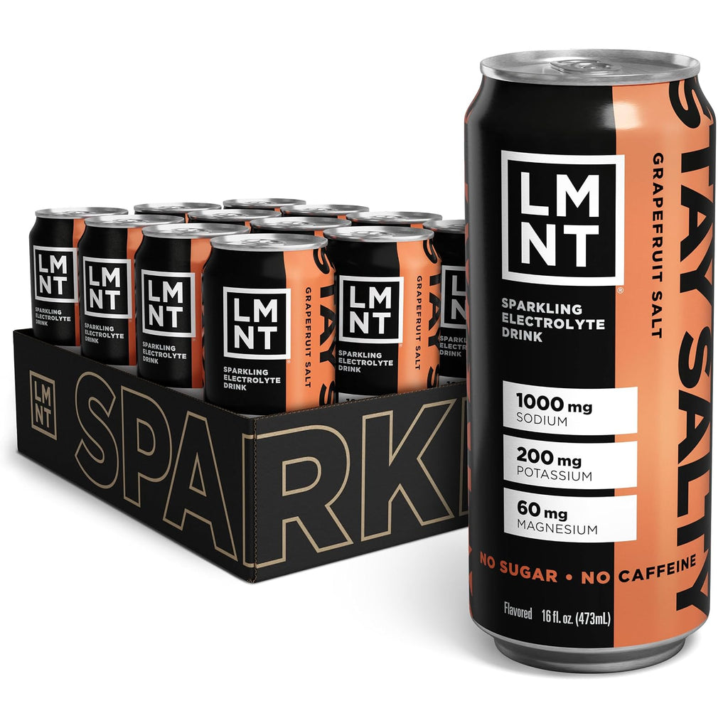 LMNT grapefruit sparkling electrolyte drink