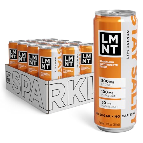 LMNT sparkling electrolyte drink orange
