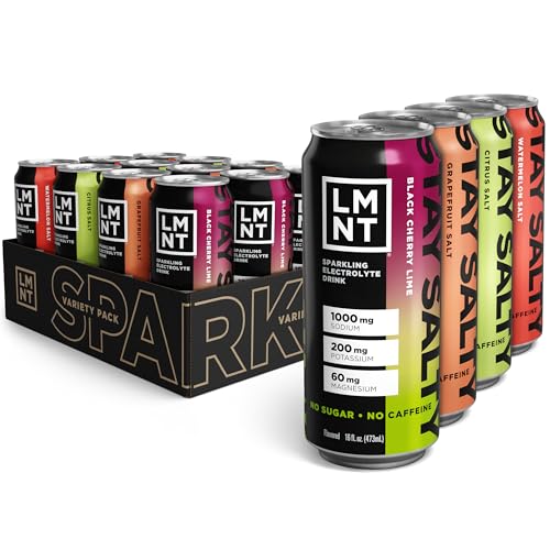 LMNT sparkling electrolyte drink variety