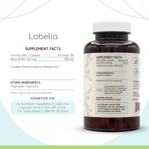 Lobelia capsules for herbal remedy
