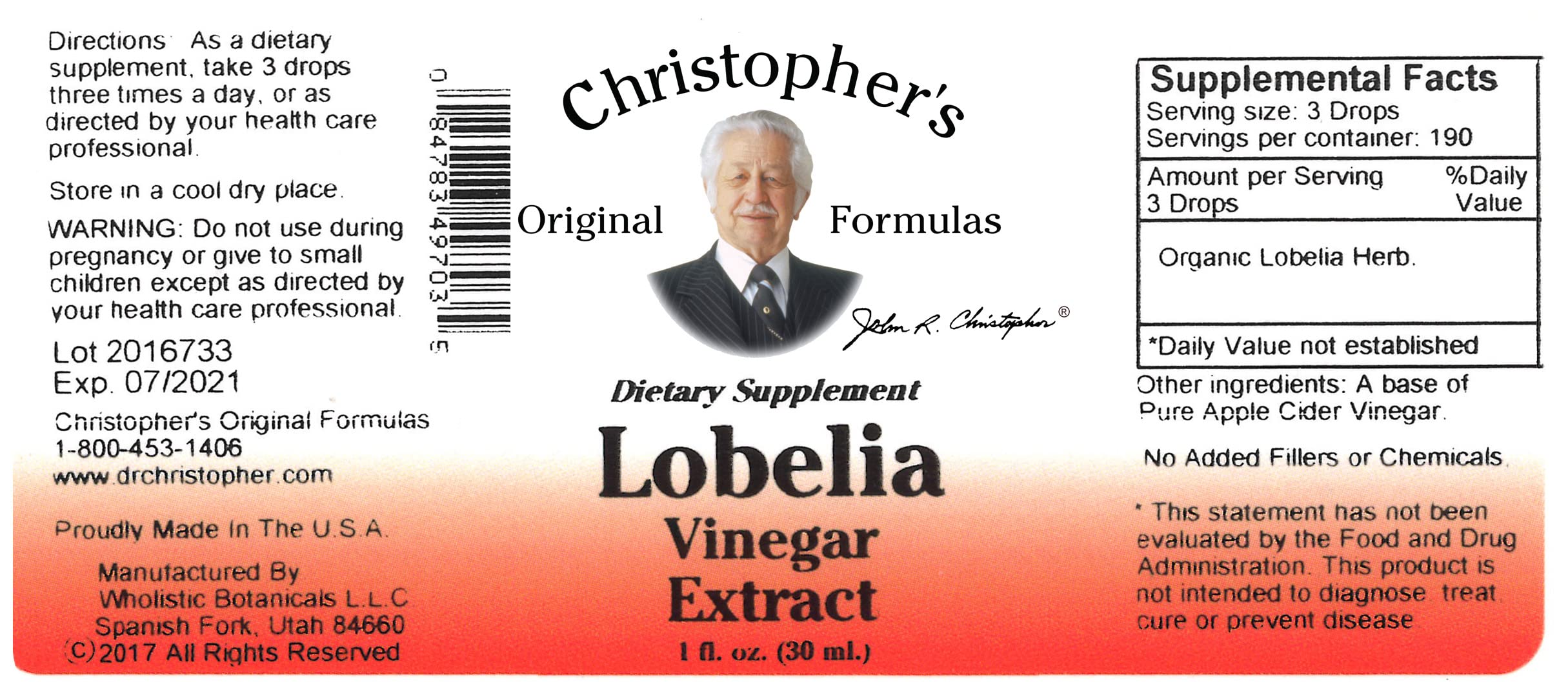 Lobelia extract for holistic health