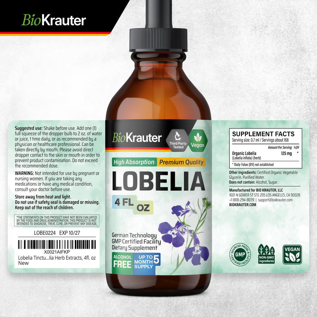 Lobelia tincture for overall wellness